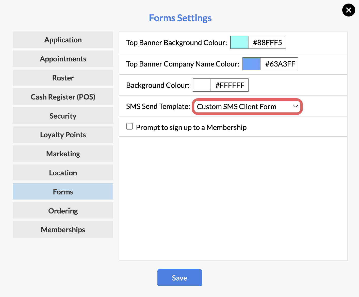 Form Customisation - Edit Form Colours, Change Form SMS Template ...