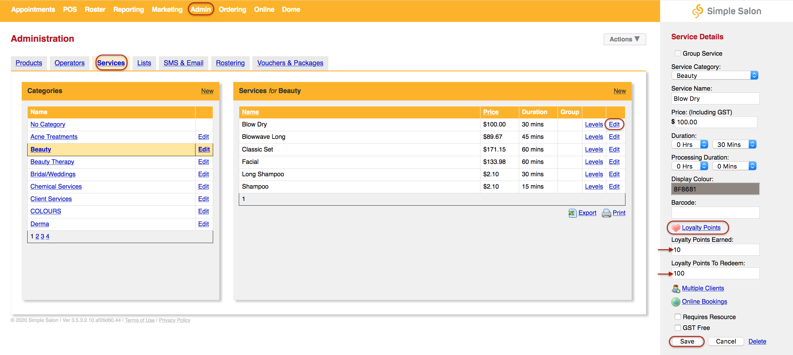 Loyalty Points Overview – Simple Salon
