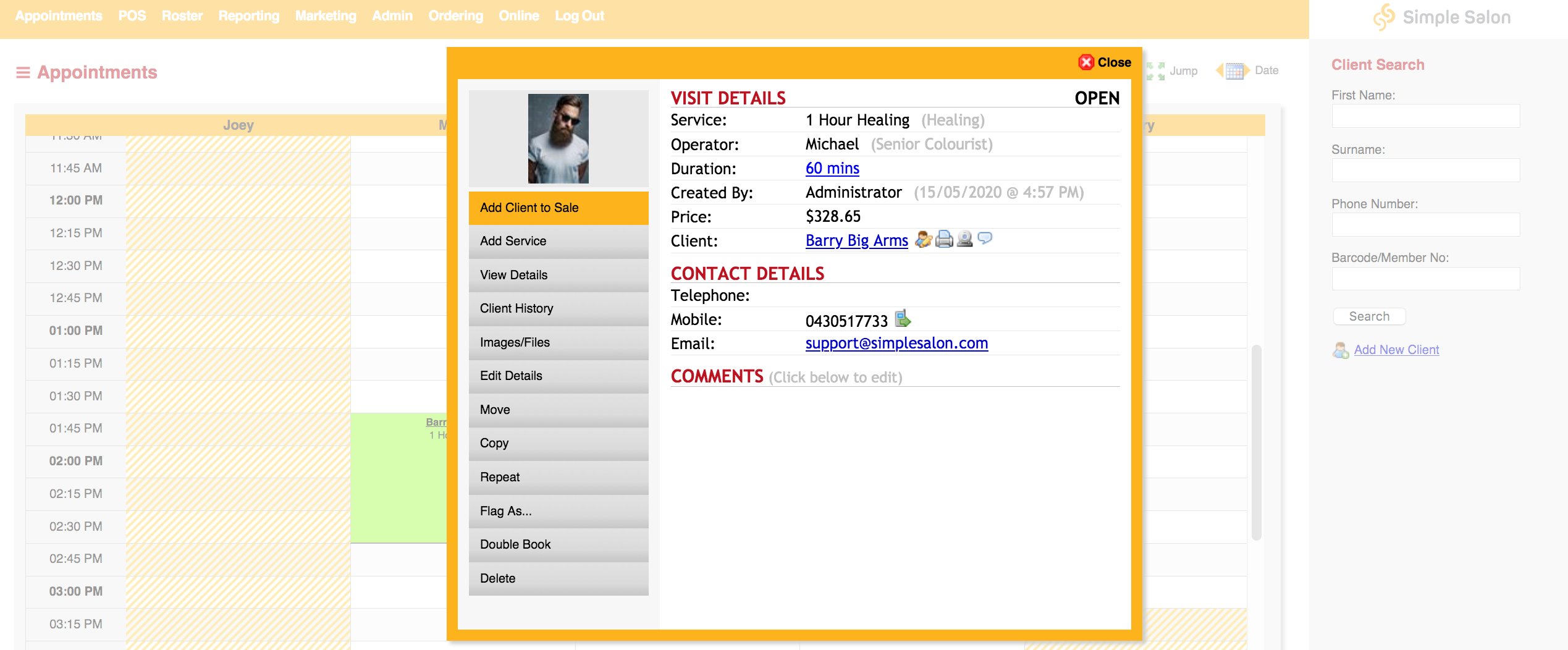 How to Process Sales Through POS – Simple Salon